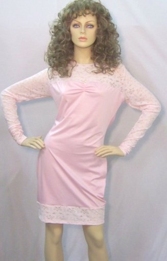 Pink Lycra & Lace Dress: Drag-Queen Clothing, Shoes, Hosiery ...